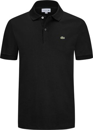 Lacoste Glattes Jersey-Poloshirt mit Krokodil-Aufn&auml;her, Regular Fit in