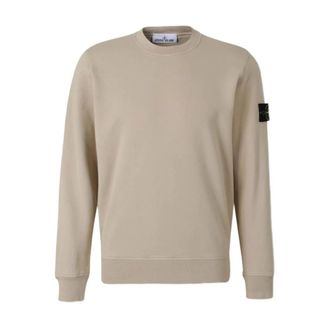 Stone Island Homme, Pulls, Beige, Taille: L Pull Beige &agrave; C&ocirc;tes avec D&eacute;tail Lunette