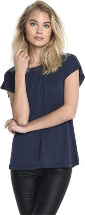 Kaffe T-Shirt KAlise Damen T-Shirt Kurzarm Basic Rundhals Einfarbiges Top XXL, Midnight Marine