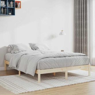 vidaXL Cadre de lit sans matelas 193x203 cm bois massif de pin Vidaxl