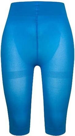 Ulla Popken Strumpf-Radler, Blickdicht, Oberschenkel-Schutz, Knielang Leggings, Bleu Saphir, 48-50 Femme