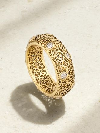 Amrapali London Jali Ring Aus 18 Karat Gold Mit Diamanten