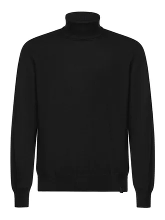 Fay Pull Col Roul&eacute; - Noir