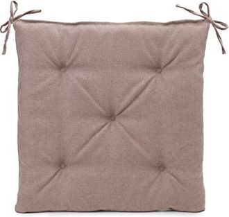 Gözze Sitzkissen mit Befestigungsbändern, Stuhlkissen, Gesteppt, Darco, 40 x 40 x 4 cm - Taupe