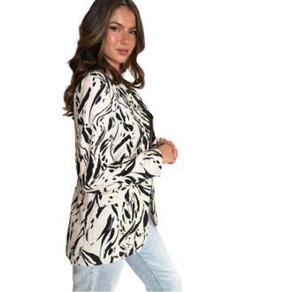AX PARIS Blazer f&uuml;r Damen (Cremefarbe/Schwarz)
