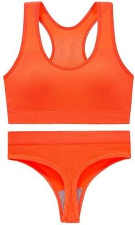 Generic Bikini Femme Une Pieces Grande Taille Soutien-Gorge de Sport sans Fil résistant aux, Gilet Push Up, Bonnet Triangulaire, Respirant, String de Yoga, En