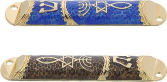 Valiclud 2 St&uuml;ck Dekorative Metall-t&uuml;rrolle f&uuml;r T&uuml;rpfosten Handgefertigte J&uuml;dische Segensrollen 2 St&uuml;ck (blau Schwarz) f&uuml;r Reisen und Gebete