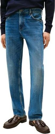 Tommy Hilfiger Jean Homme Straight Denton Taille Mi-Haute, Bleu (Vista Indigo), 30W/31L