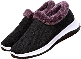 Generic Bottes dhiver, chaussures de course moelleuses pour femme, l&eacute;g&egrave;res, respirantes, avec plateau, doublure en peluche, dessus chaud, baskets tendance, bo