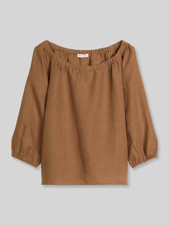 Marc O'Polo Regular Fit Bluse aus reinem Leinen mit Carmen-Ausschnitt