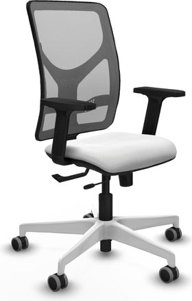 Piqueras y Crespo Stuhl aus Polycarbonat mit 2D-Armlehnen, h&ouml;henverstellbare Lendenwirbelst&uuml;tze, ausgestattet mit Syncro/Traslack und Schneideschaum, mit Rollen 65 mm, 