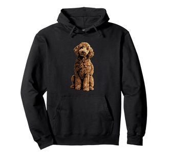 Whyitsme Design Roter Pudelhund Illustration Pullover Hoodie