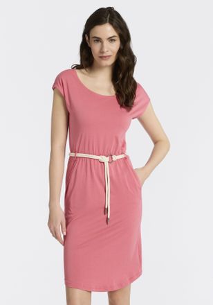 Ragwear Minikleid RAGWEAR LILITHE O, Damen, Gr. XL, N-Gr, rose, Jersey, Obermaterial: 50% Baumwolle, 50% Modal, unifarben, kniefrei, Rundhals, Kleider Minikle
