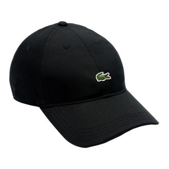 Lacoste Schwarze Unstrukturierte Kappe mit kleinem Logo - - Accessories - Herren - Schwarzk - ONE SIZE