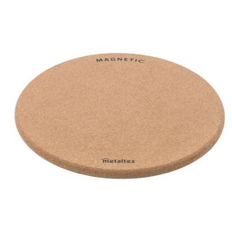 Metaltex Kork-Untersetzer 20cm Magnet - Mit Magnet, sch&uuml;tzt Tisch, Theke, Oberfl&auml;chen, Hellbraun