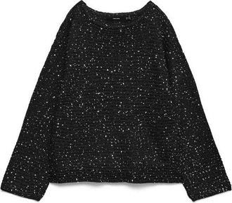 Vero Moda Strickpullover VMLEILANI STITCH LS BOATNECK PULLOVER