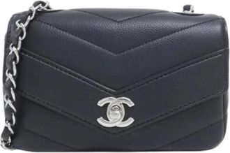 Chanel Sac bandouli&egrave;re vintage doccasion - Femme - Pre-owned - Noir - Taille: ONE Size