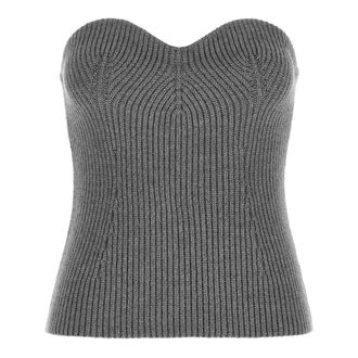 Jil Sander Off-the-Shoulder Bustier Top - - Tops - Damen - Grau - XL