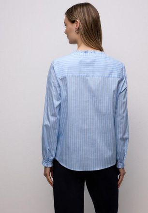 Street One Langarmbluse mit geschlitztem Rundhalsausschnitt