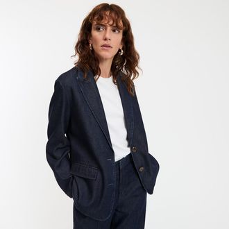 La Redoute Collections Blazer Long Coupe Ample