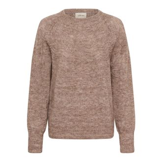 Cream Rundhals-Strickware - - Knitwear - Damen - Braun - M