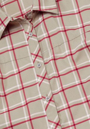 Maier Sports Funktionsbluse Kendra S/S W Damen Bluse, leichte Kurzarmbluse, Blusen-Shirt, Karobluse, Reg Fit