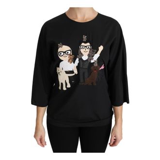 Dolce & Gabbana Stilvolle Schwarze Seidenbluse - - Tops - Damen - Schwarzk - 2XS