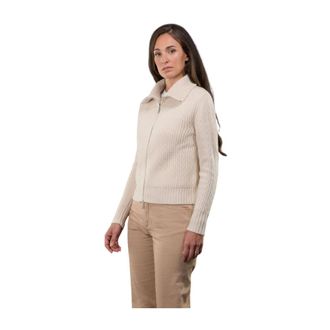 Moorer Femme, Pulls, Beige, Taille: 36 FR Malea-Bc
