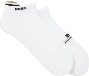 HUGO BOSS Lot de deux paires de chaussettes longueur cheville avec logos