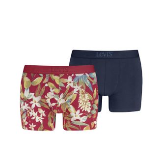 Levi's Boxer LEVIS, Herren, Gr. XL, bunt (rot, navy), Obermaterial: 95% Baumwolle, 5% Elasthan, Unterhosen