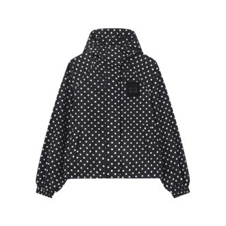 Ganni Femme, Vestes, Noir, Taille: 38/40 FR Veste en nylon imprim&eacute;