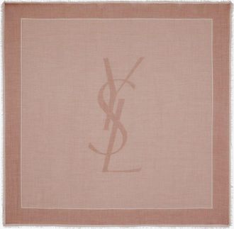 Saint Laurent Cassandre cashmere and silk foulard - SAINT LAURENT - gender_Woman
