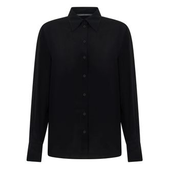 Alberta Ferretti Femme, Blouses et Chemises, Noir, Taille: 40 FR Chemise classique &agrave; manches longues