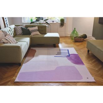 Tom Tailor home24 Kurzflorteppich Shapes Two Beige 140 x 200cm Webstoff