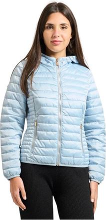 Yes-Zee YES Zee, Femme, Vestes, Bleu, Taille: 46 FR Veste matelass&eacute;e avec capuche