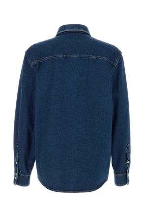 Valentino Garavani Mens Denim Shirt | Vgold Mediumbluedenim Camicie