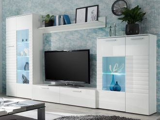 M&ouml;belando Wohnwand TV-Wand Anbauwand Mediawand Schrankwand Wohnzimmerwand New Jersey I