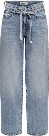 Only Female Straight-Fit Jeans ONLGIANNA Mittlere Taille Ballon Schnitt Jeans