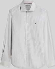 Tommy Hilfiger Slim Fit Businesshemd mit Logo-Stickerei