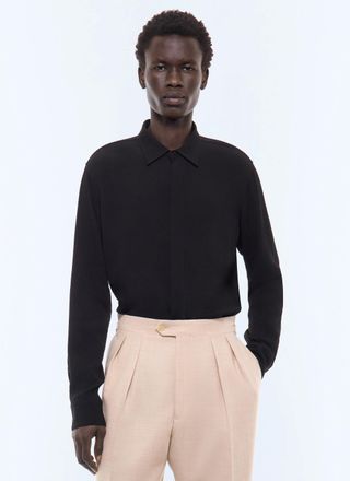 Fursac Chemise en cr&ecirc;pe de viscose - Taille XXL - Homme