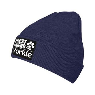 Generic Yorkie Meilleure Patte De Chien Femme Homme Bonnet De Trawler Chaud Bonnet De P&ecirc;cheur Souple Skull Cap pour Course &Agrave; Pied Sport Casque Moto