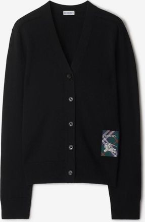 Burberry Cardigan en laine avec &eacute;tiquette Check, Size: XL