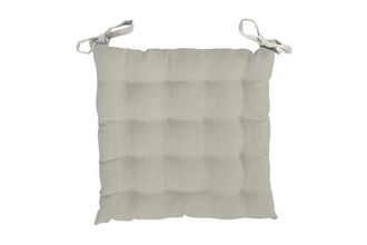 Soleil d'Ocre Velvet Dessus de Chaise capitonn&eacute; Velours, Ecru, 40x40x5 cm