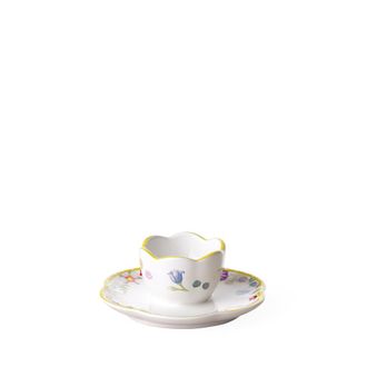 Villeroy & Boch Spring Awakening Eierbecher Mit Untertasse Wei&szlig;/Bunt, Ostern Deko, Deko Ostern, Oster Deko, Premium Porzellan