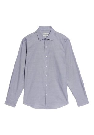 Marks and Spencer Normal Geschnittenes, Bügelleichtes Hemd Aus Reiner Baumwolle Mit Strukturmuster Herren XXXXL