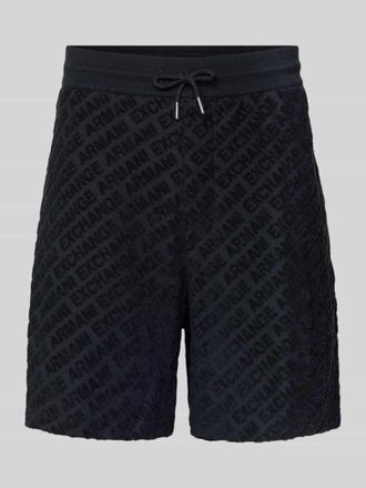 A|X Armani Exchange Shorts mit Logo-Muster und elastischem Bund