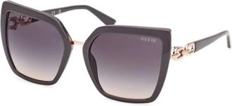 Guess Femme, Accessoires, Gris, Taille: 55 MM Lunettes de soleil Papillon