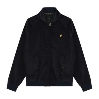 Lyle & Scott Veste Harrington en velours c&ocirc;tel&eacute; - Homme - Vestes - Bleu - Taille: M