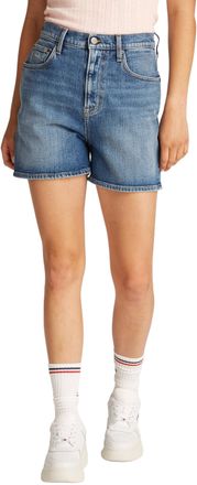 Tommy Jeans Damen Jeans Shorts Mom Short High Waist, Blau (Denim Medium), 32W