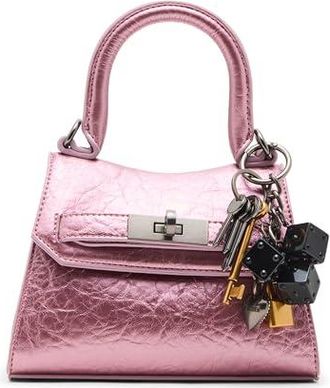 Steve Madden Deedeee Mini poignée supérieure, Rose métallisé, One Size, Steve Madden Deedeee Mini poignée supérieure